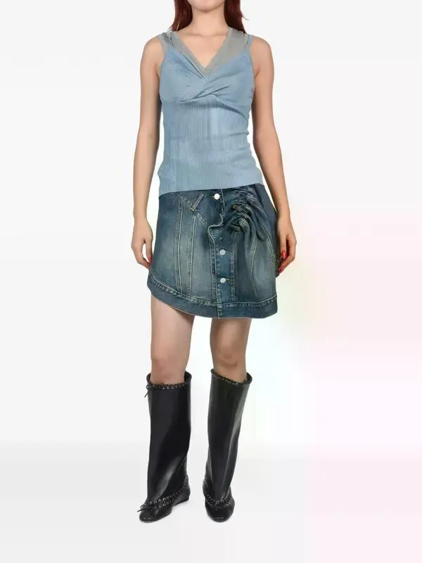 AUGUST BARRON Layered Double Camisole Top