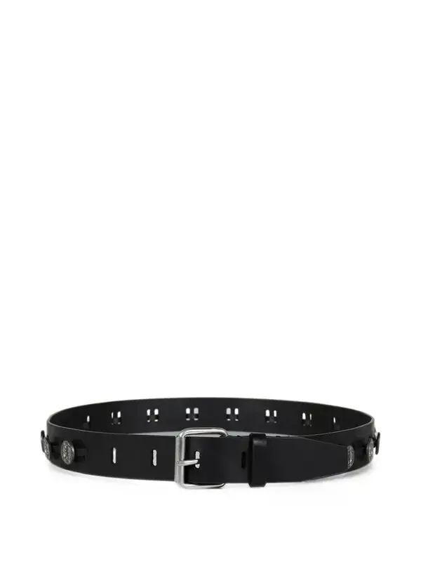 032C Souvenir Coin-embellished Belt - Black