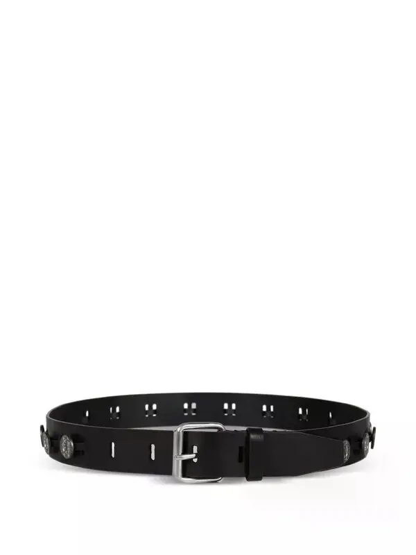 032C Souvenir Coin-embellished Belt - Black