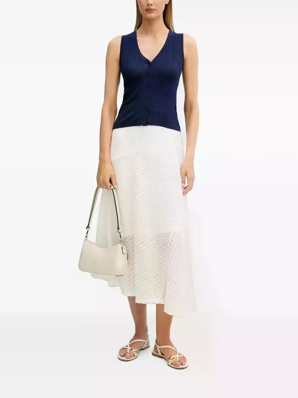 Sisley Ribbed-knit V-neck Vest