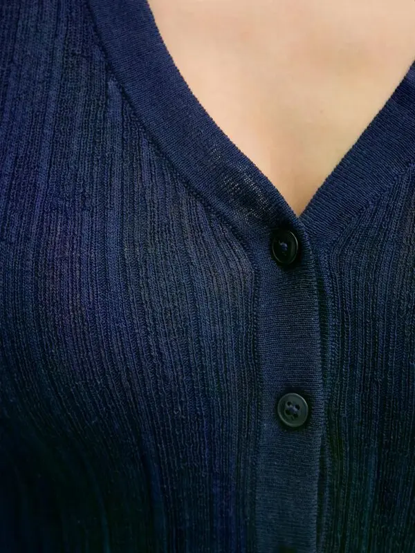 Sisley Ribbed-knit V-neck Vest