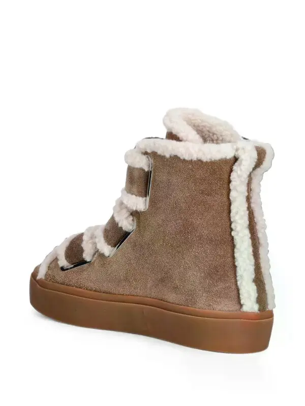 Inuikii Shearling-trim Touch-strap Sneakers