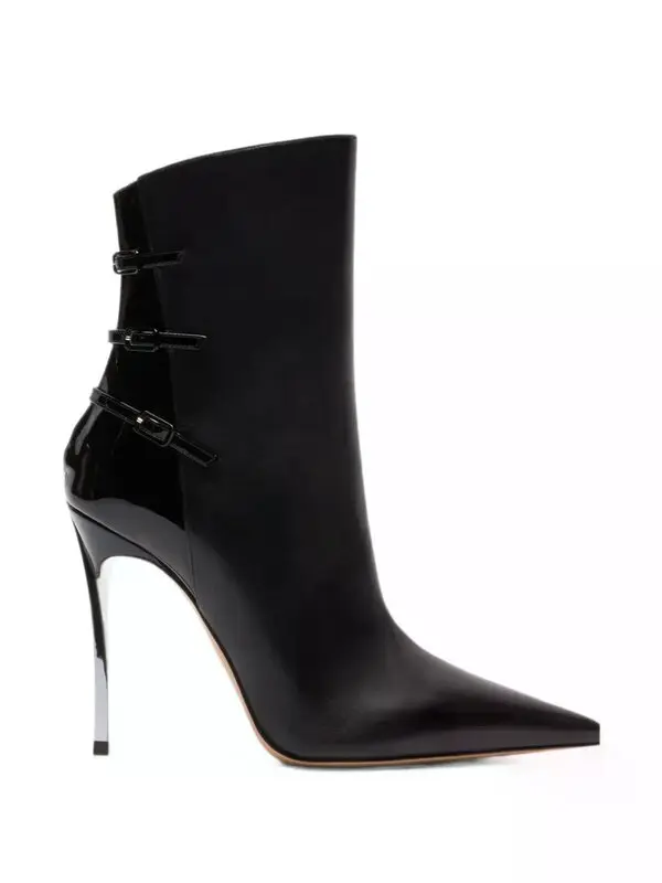 Casadei Superblade Leather Ankle Boots - Black