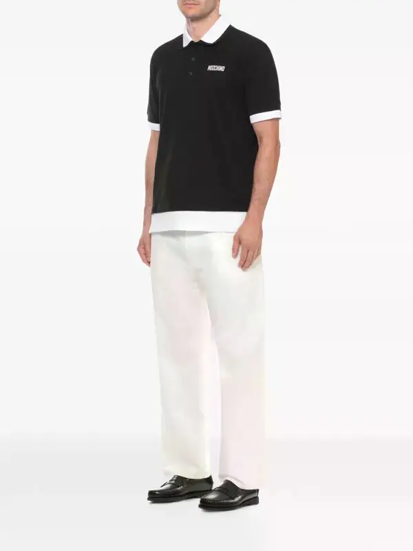 Moschino Logo-embroidered Polo Shirt
