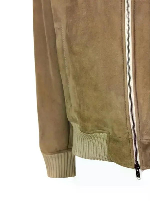 VOLFAGLI FIRENZE Big Ben Fur-collar Suede Jacket