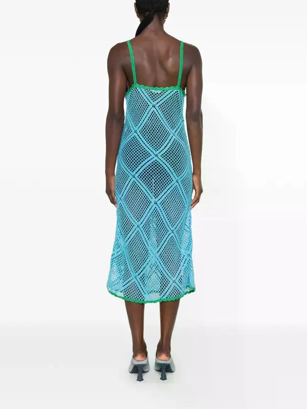 JW Anderson Car Crochet-knit Midi Dress
