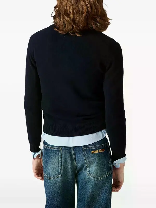 Miu Miu Cashmere Cardigan With Detachable Collar