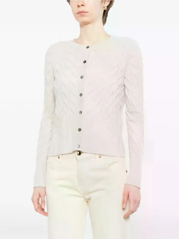 N.peal Myla Cable-knit Cardigan