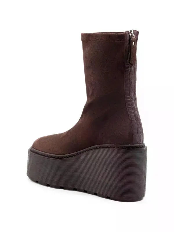 VIC MATIE Suede Wedge Ankle Boots