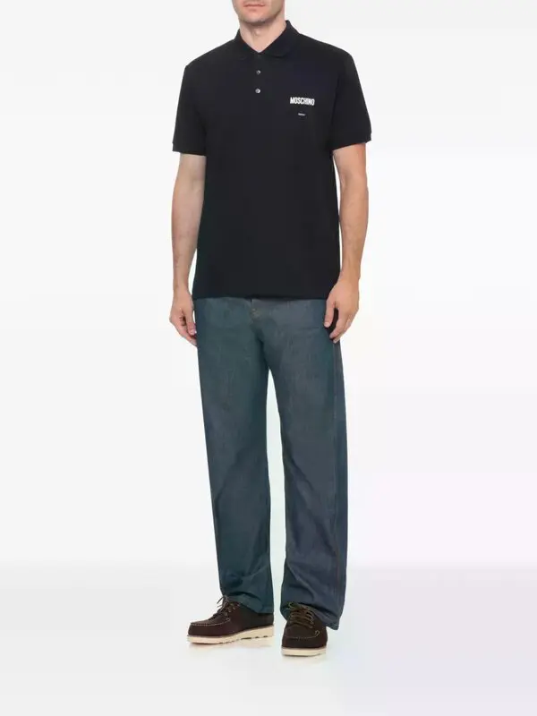 Moschino Logo-print Cotton Polo Shirt