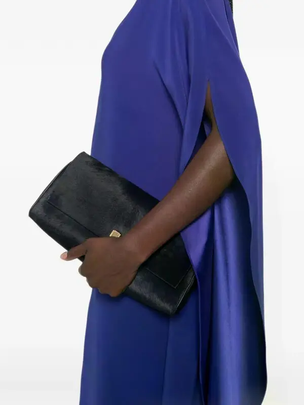 GIANLUCA CAPANNOLO Iris Cape-style Slit-sleeve Maxi Dress