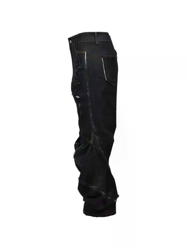 JUNTAE KIM Laser-slashed Twist Jeans
