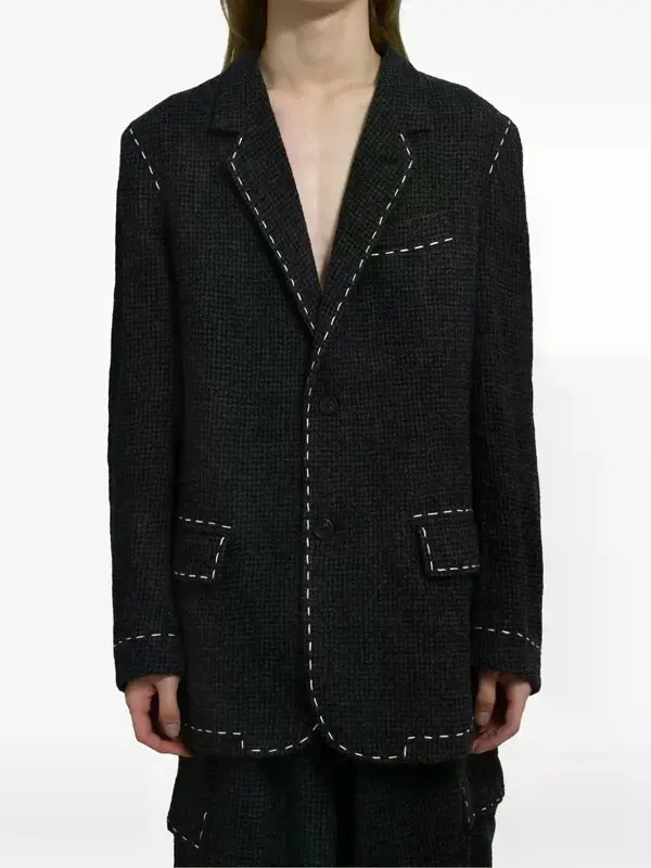 Y’s Houndstooth Hand-stitched Blazer