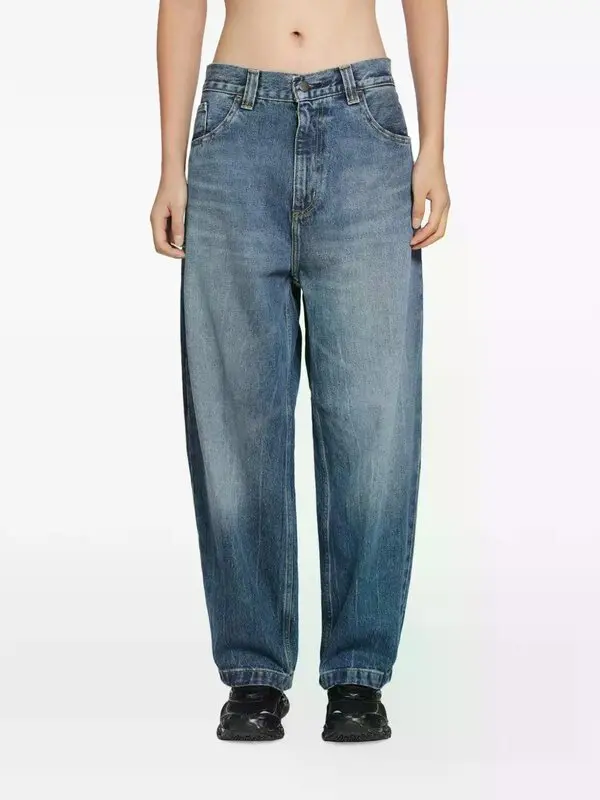 Carhartt Work In Progress Logo-patch Wide-leg Jeans