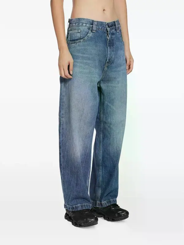 Carhartt Work In Progress Logo-patch Wide-leg Jeans