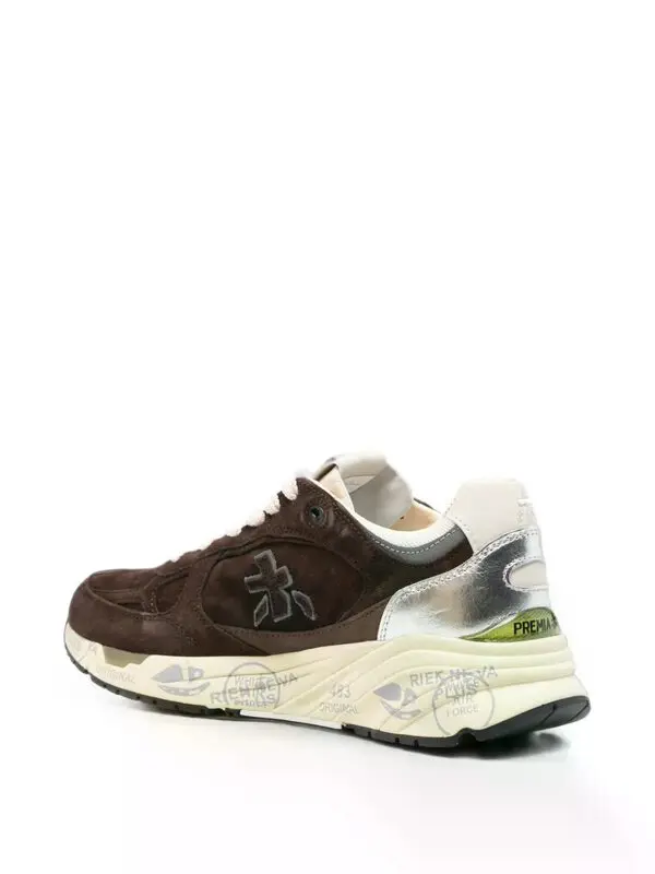 Premiata Mased Suede-panelled Sneakers - Brown