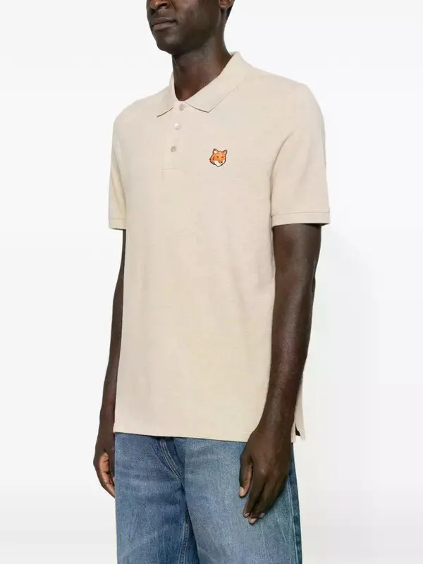 Maison Kitsuné Fox Head Patch Polo Shirt