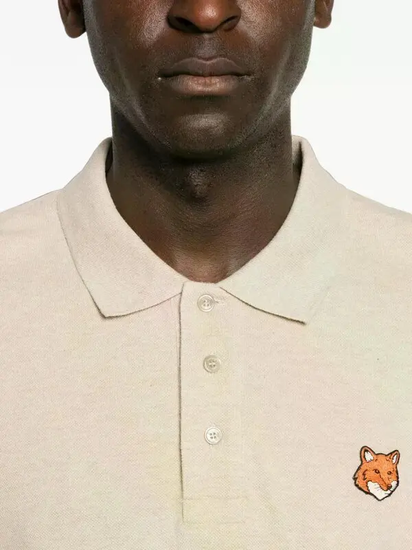 Maison Kitsuné Fox Head Patch Polo Shirt