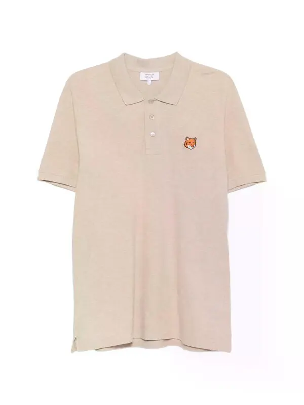 Maison Kitsuné Fox Head Patch Polo Shirt - Neutrals