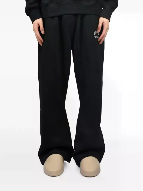 ESSENTIALS Logo-print Flared Trousers