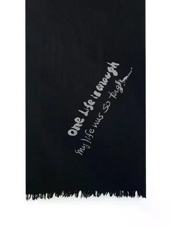 Y’s Oversized Fringe-trim Scarf