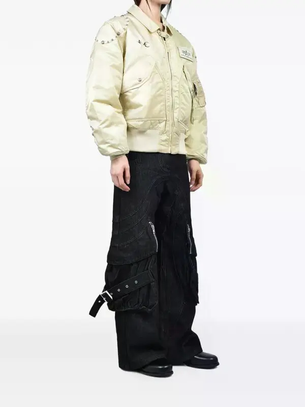 NO/FAITH STUDIOS Cargo-pocket Wide-leg Jeans