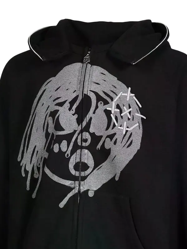 CHITO Graphic-print Zip-up Hoodie