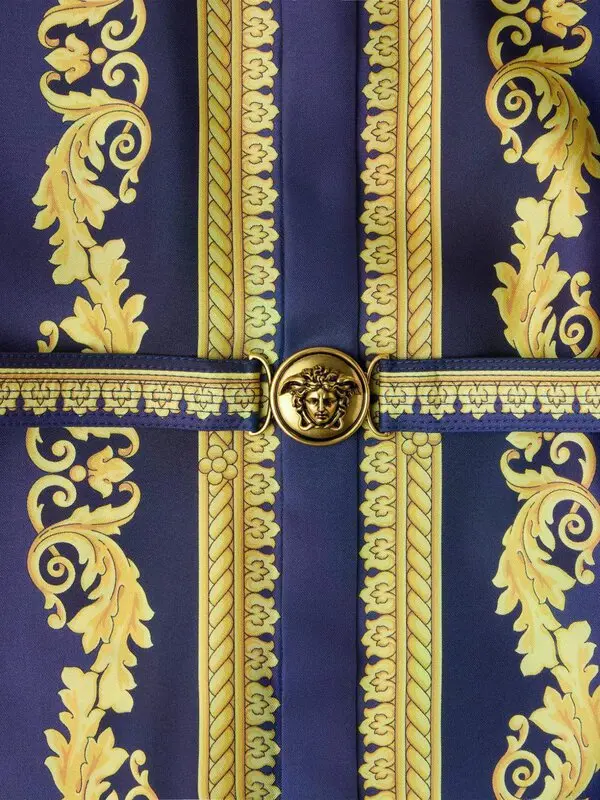 Versace Printed Silk Twill Mini Dress