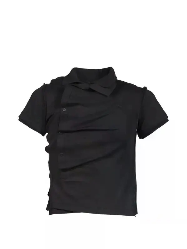 Natasha Zinko Shrunken Double-collar Polo Shirt