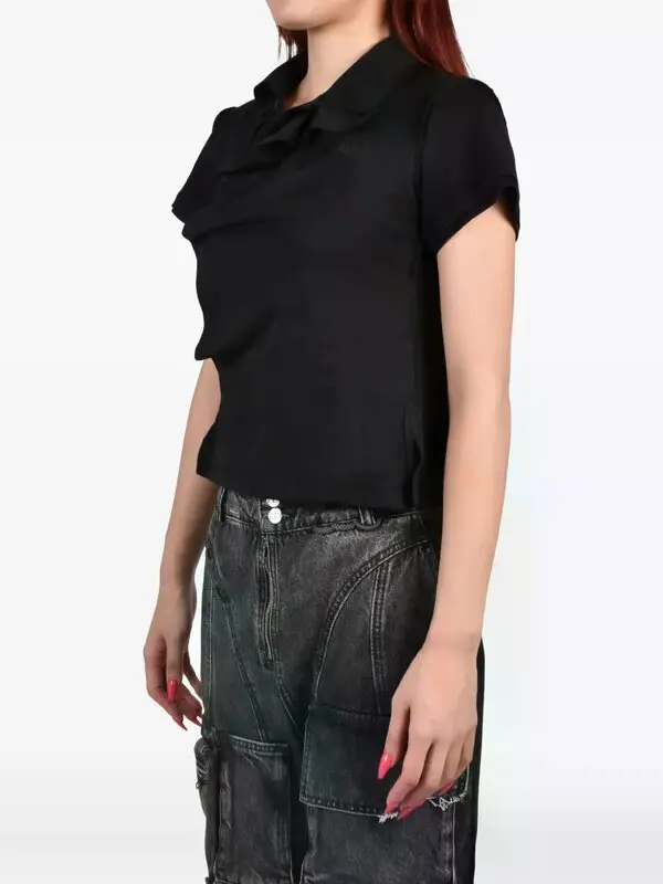 Natasha Zinko Shrunken Double-collar Polo Shirt