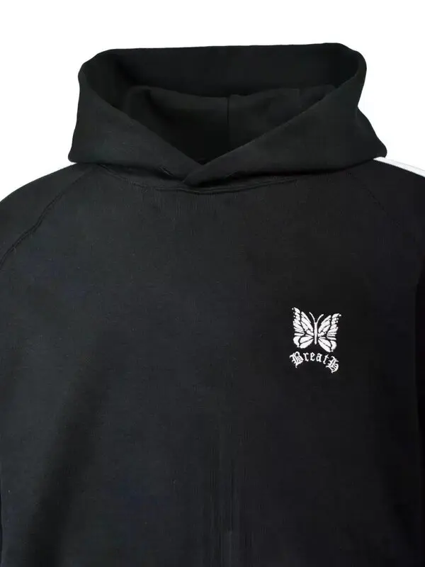BREATH Logo-embroidered Side-stripe Hoodie