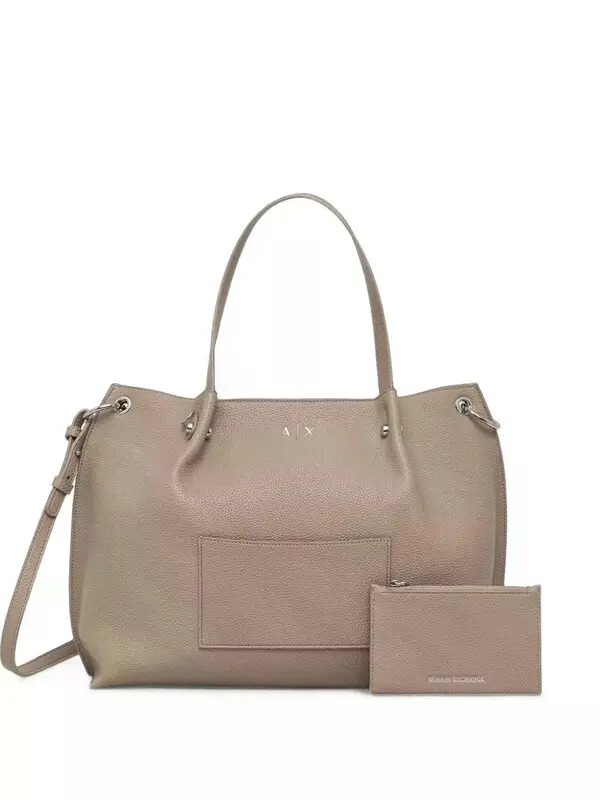 Armani Exchange Grained-effect Tote Bag