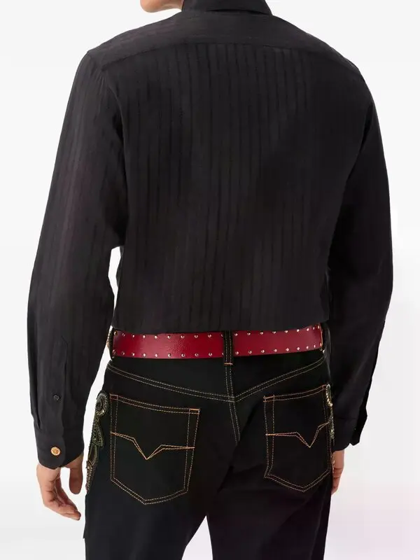 Versace Jacquard Cotton-silk Regular Shirt
