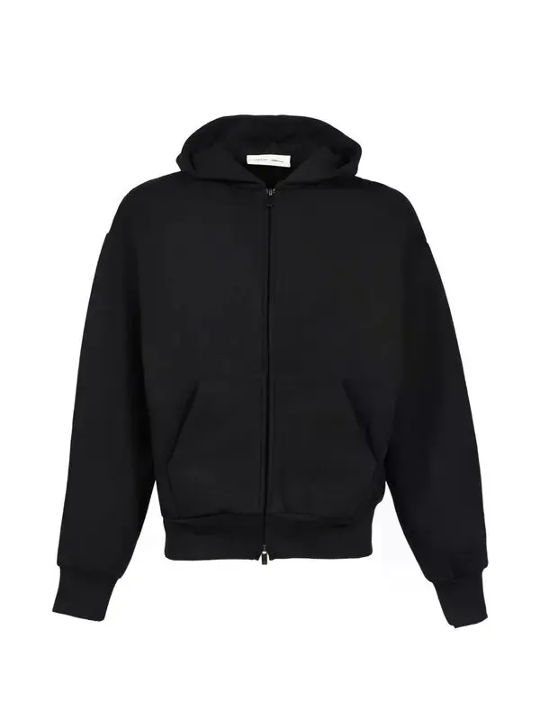 ESSENTIALS Fear Of God Logo-print Zip-up Hoodie - Black