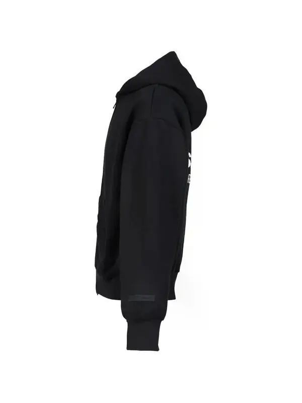 ESSENTIALS Fear Of God Logo-print Zip-up Hoodie - Black