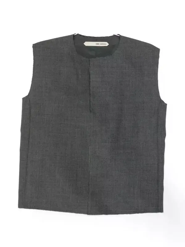 SONIA CARRASCO Sleeveless Concealed-fastening Blouse - Grey