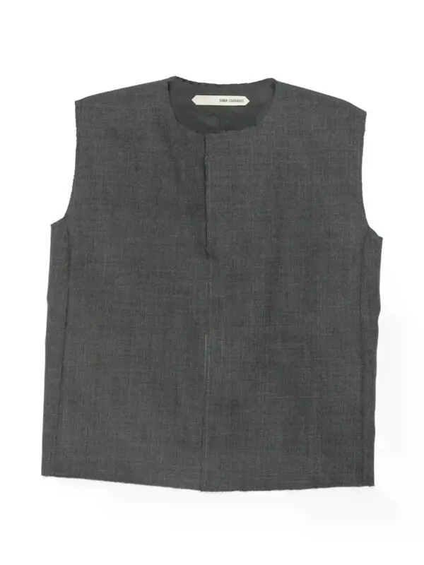 SONIA CARRASCO Sleeveless Concealed-fastening Blouse - Grey
