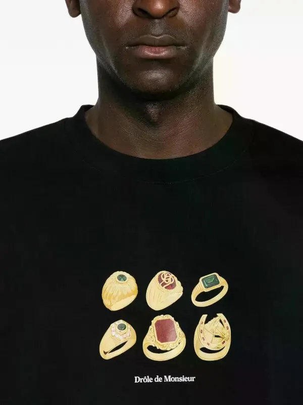 Drole De Monsieur Rings Graphic-print T-shirt