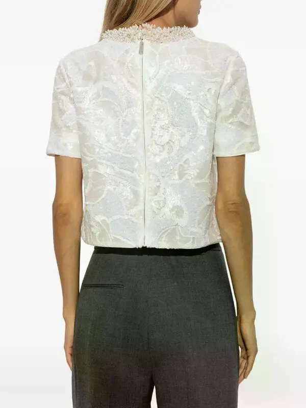 SELF-PORTRAIT Sequin Lace Top