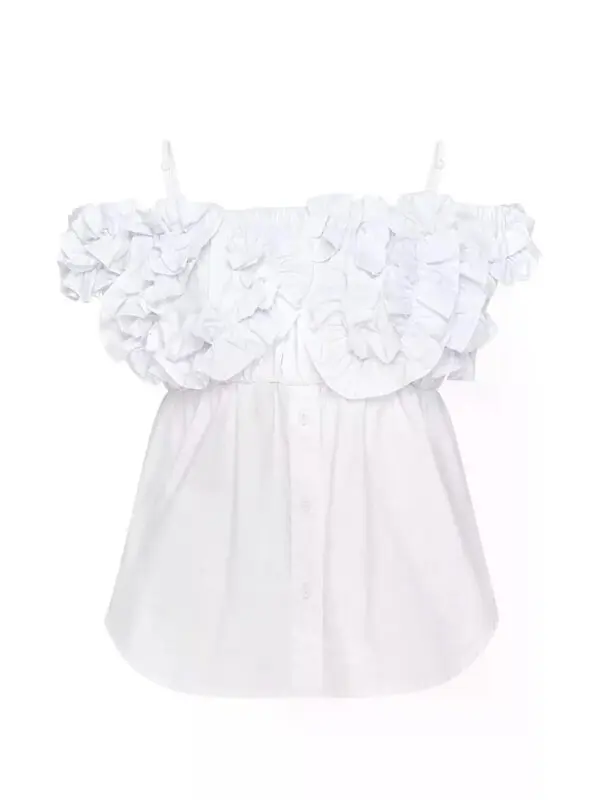 PUSHBUTTON Ruffled Off-shoulder Top