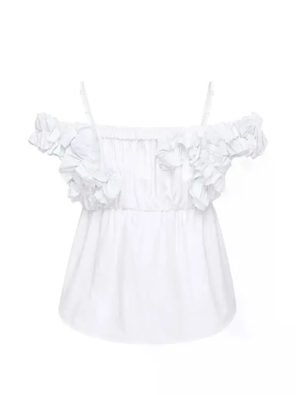 PUSHBUTTON Ruffled Off-shoulder Top