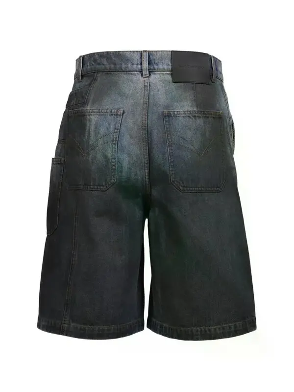 FENG CHEN WANG Gradient-effect Denim Shorts