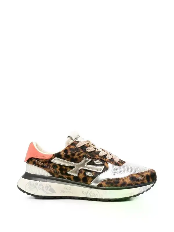 Premiata Lauryn Leopard-print Sneakers - Brown