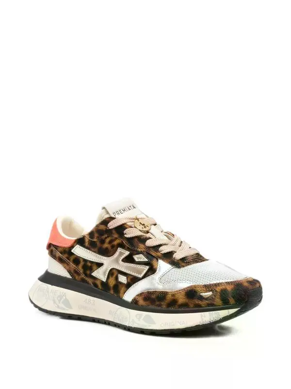 Premiata Lauryn Leopard-print Sneakers - Brown
