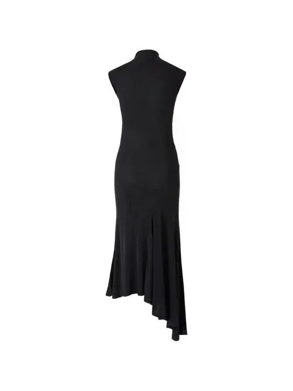 Off-White Cupro Rib Meteor Asymmetric Dress