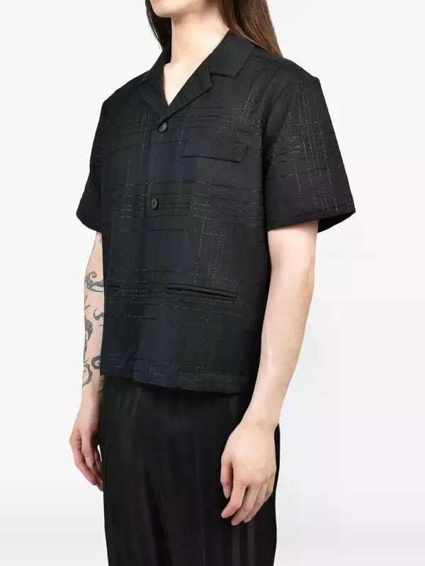 ERNEST W. BAKER Embroidered Check-print Shirt