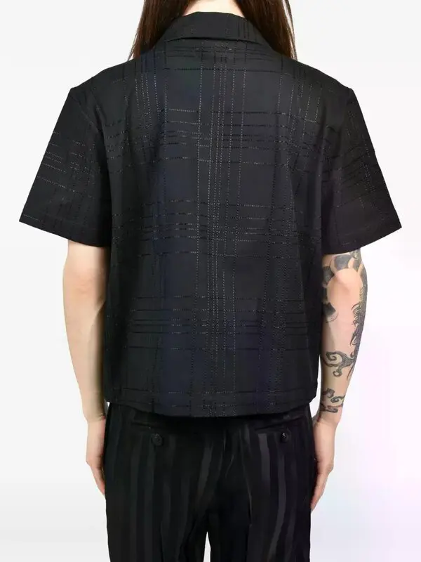ERNEST W. BAKER Embroidered Check-print Shirt