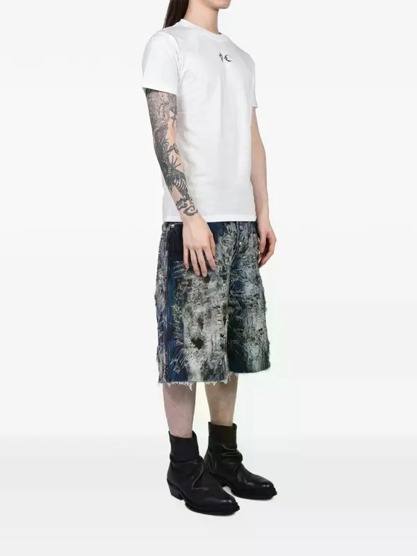 THUG CLUB Hard-washed Destroyed Shorts
