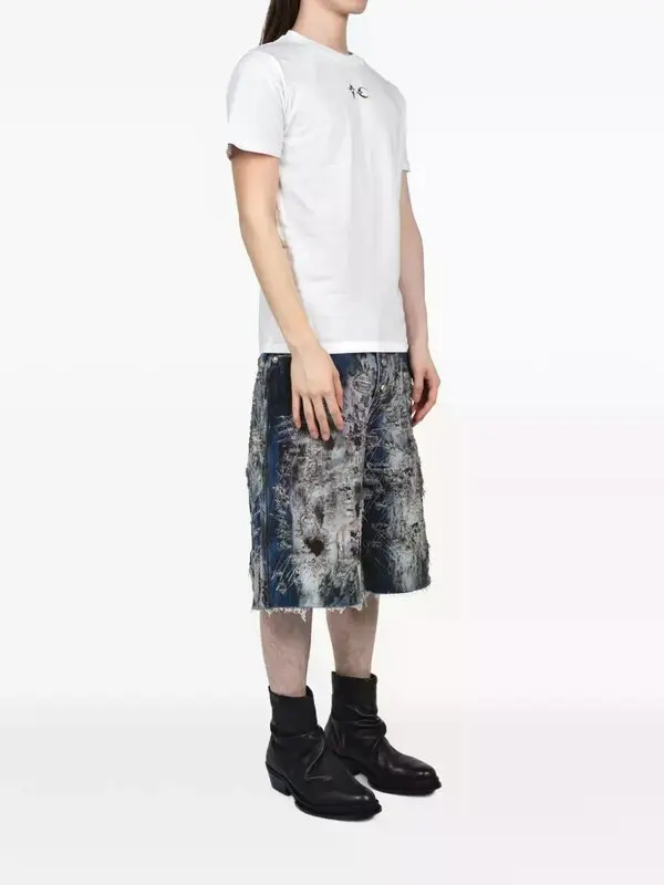 THUG CLUB Hard-washed Destroyed Shorts