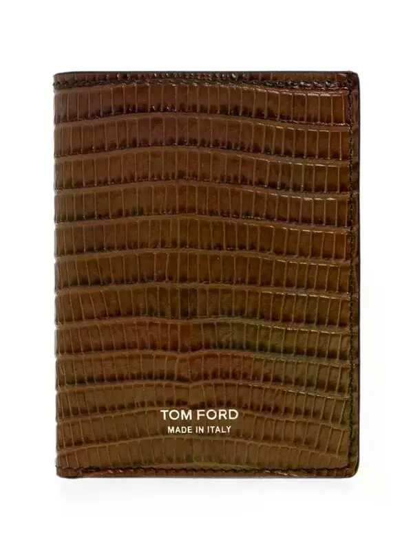 TOM FORD Crocodile-effect Leather Wallet